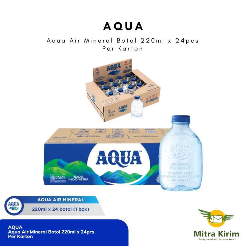 Aqua Botol Kecil 1 Dus Isi 24 Botol Harga Murah