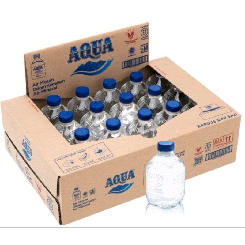 Promo Aqua Botol Mini Air Mineral 220ml - Per Dus Isi 24 Botol Diskon 4 ...