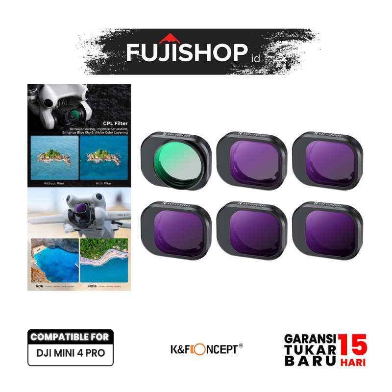 Promo K&f Concept Cpl & Nd Filter Kit For Dji Mini 4 Pro 6 Pack Sku.2080 Diskon 6% Di Seller ...