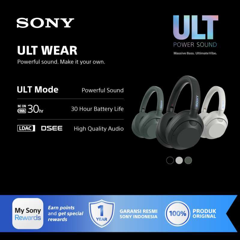 Promo Sony Ult Wear Noise Cancelling Headphones - Forest Grey Diskon 22 ...