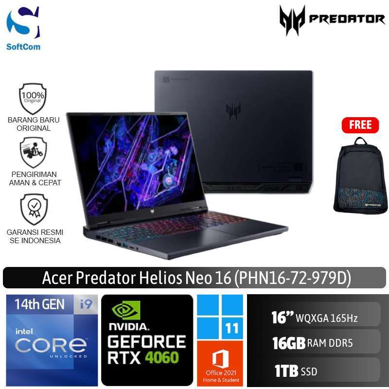 Promo Acer Predator Helios Neo 16 Phn16 72 979d Laptop Gaming [i9 ...