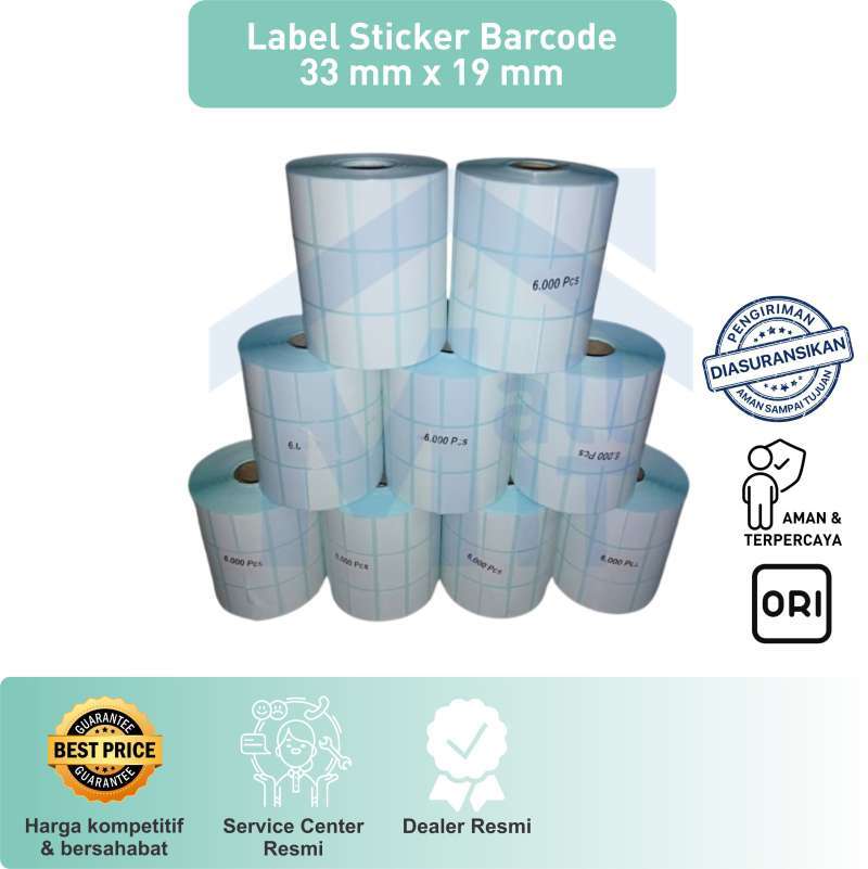 Jual Kertas Sticker Label Printer Barcode Thermal 110 Mm Line Resi ...