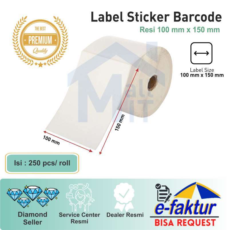 Jual Kertas Sticker Label Printer Barcode Thermal 110 Mm Line Resi ...