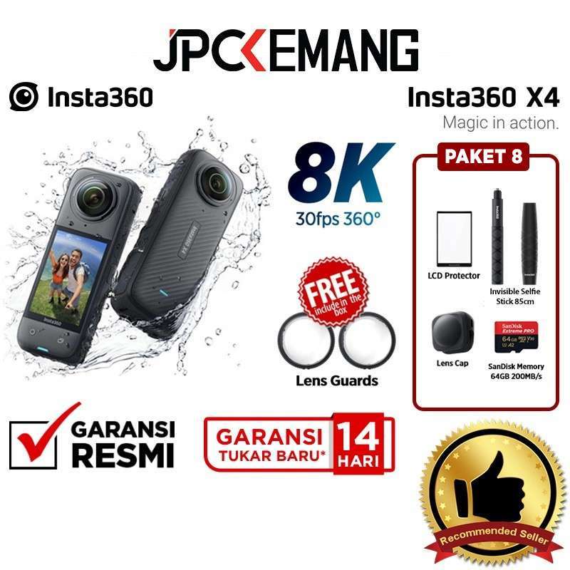 Promo Jpc Kemang Insta360 X4 8k 360 Action Camera Insta 360 One X4 Action Cam Garansi Resmi ...