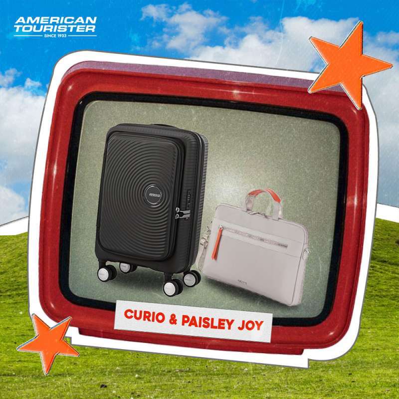 Jual American Tourister Business Set Bundle Curio Cabin Black + Paisley ...