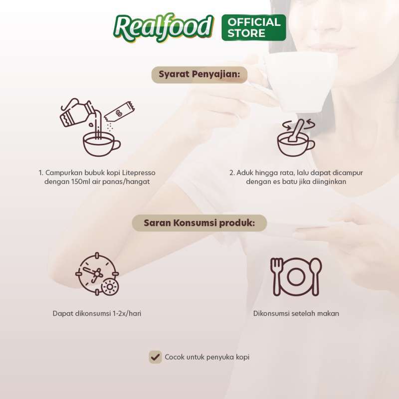 Promo Realfood Cleanse Litepresso Mct Coffee Dengan Sarang Burung Walet ...