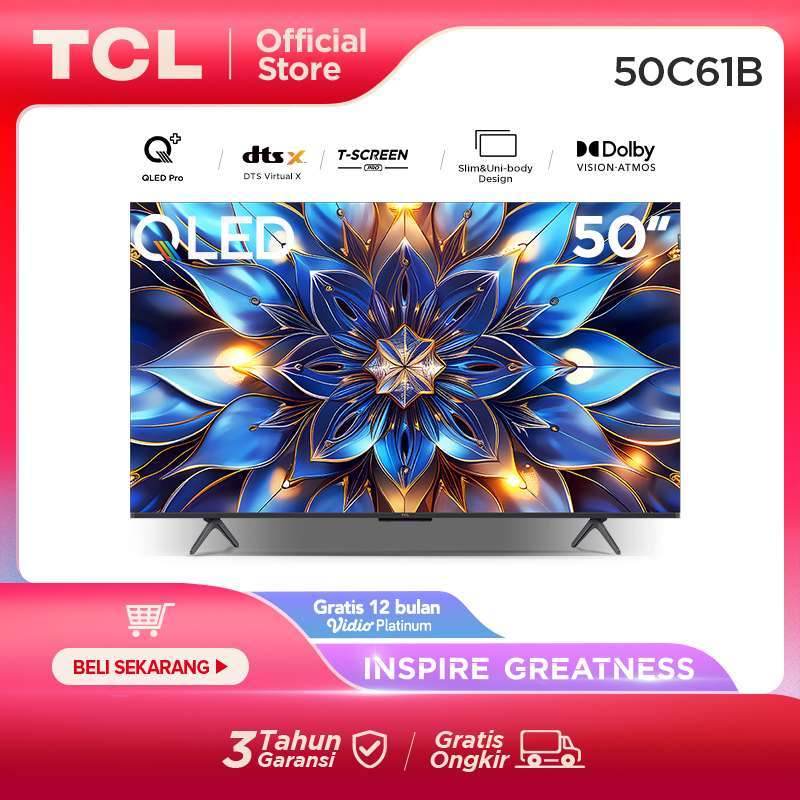 Promo Tcl 50 Inch 4k Qled Google Tv - T-screen - Dolby Vision/atmos ...