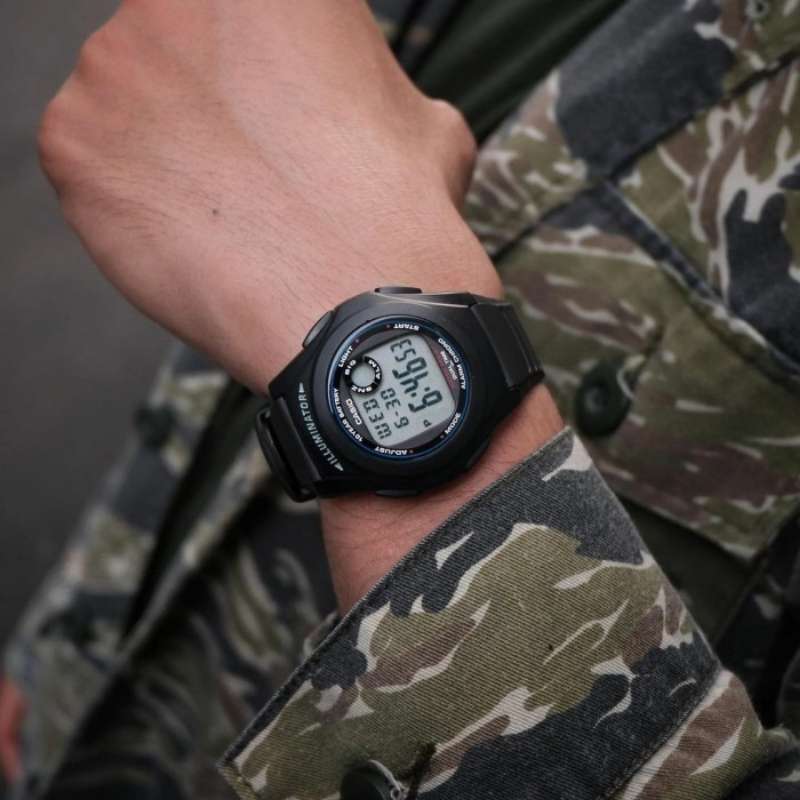 Promo Casio F-200w-1adf 10 Years Battery Life Jam Tangan Unisex Hitam ...
