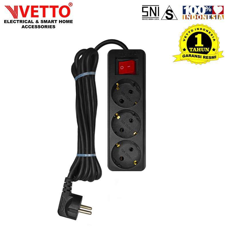 Promo Vetto V8203/sw Stop Kontak - 3 Lubang Sni Diskon 47% Di Seller ...