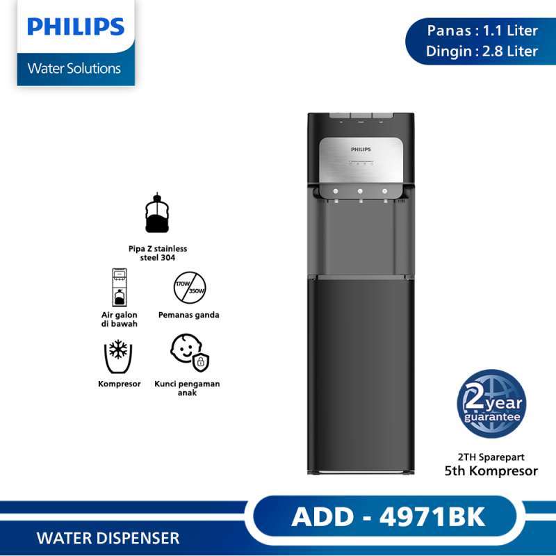 Promo Philips Water Dispenser Bottom Loading Add4971wh/bk- Putih ...
