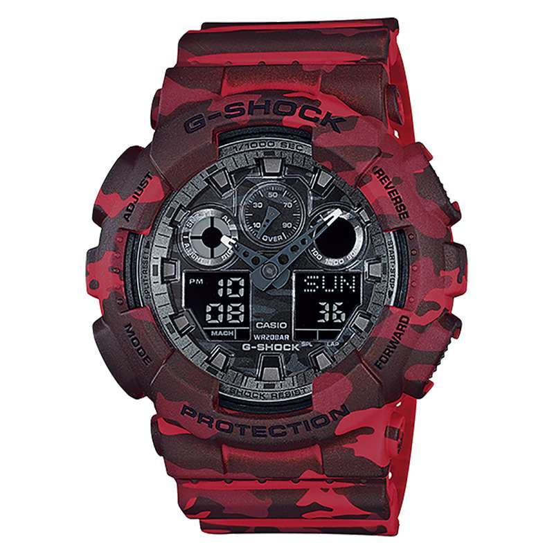 Promo Jam Tangan Pria Casio G-Shock GA-100CM-4ADR Camouflage Series ...