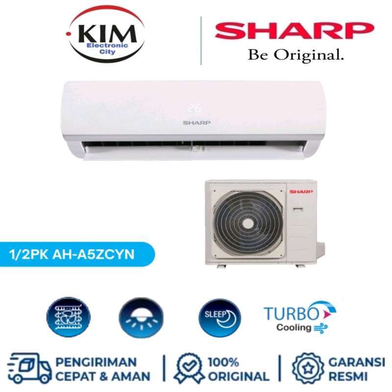 Jual Ac Sharp 0.5 Pk Ah-a5zcy [1/2 Pk] Turbo Cooling R32 Standard ...