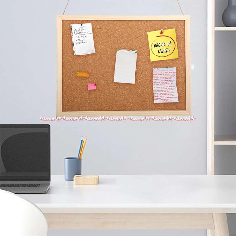 Jual Cork Notice Board 40x30cm Papan Fibre Mading Kayu Gabus Madding ...