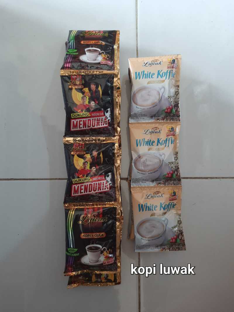 Jual Kapal Api-indocafe-luwak White Coffee-good Day-abc Susu Rencengan ...
