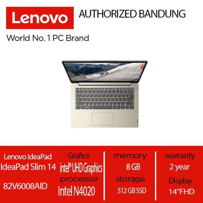 Promo Lenovo Ideapad Slim 1 14igl7-82v6008aid & 82v6008bid /intel N4020 ...