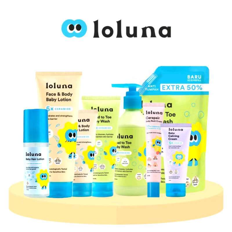 Promo Loluna Head To Toe Baby Wash 100ml 300ml | Loluna Face & Body ...
