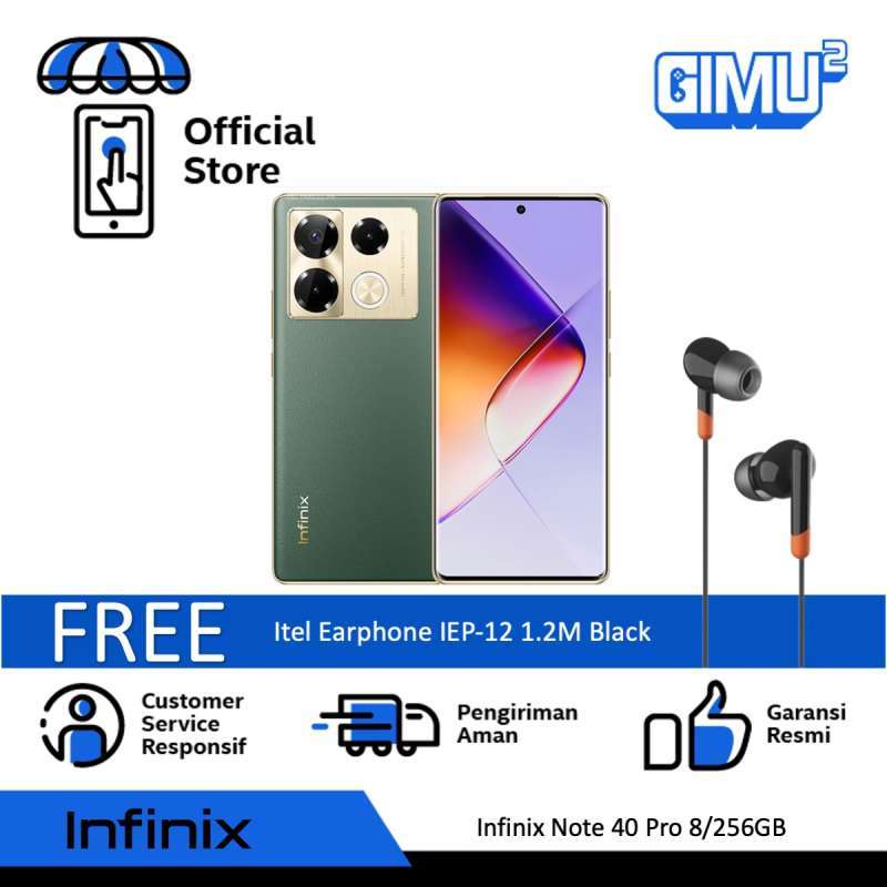 Promo Infinix Handphone Note 40 Pro 256/8 Garansi Resmi - Green Diskon ...
