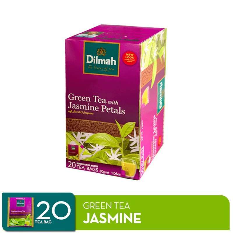 Jual Dilmah Green Tea with Natural Jasmine Envelope 20s - Teh Celup di ...