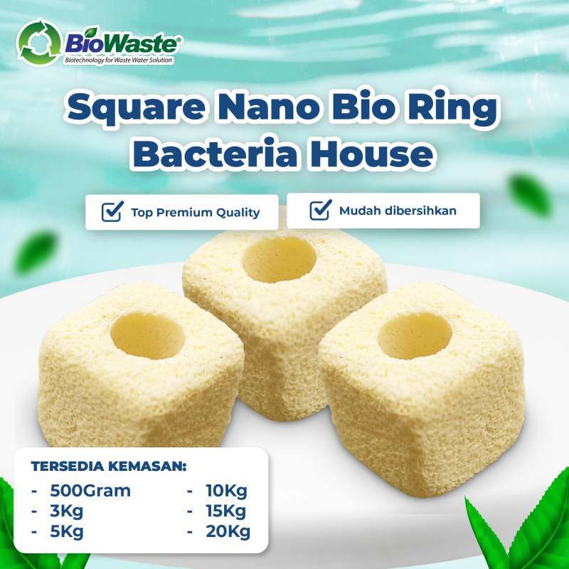 Promo Fishco Rumah Bakteri Media Filter Square Nano Bio Ring Bacteria ...