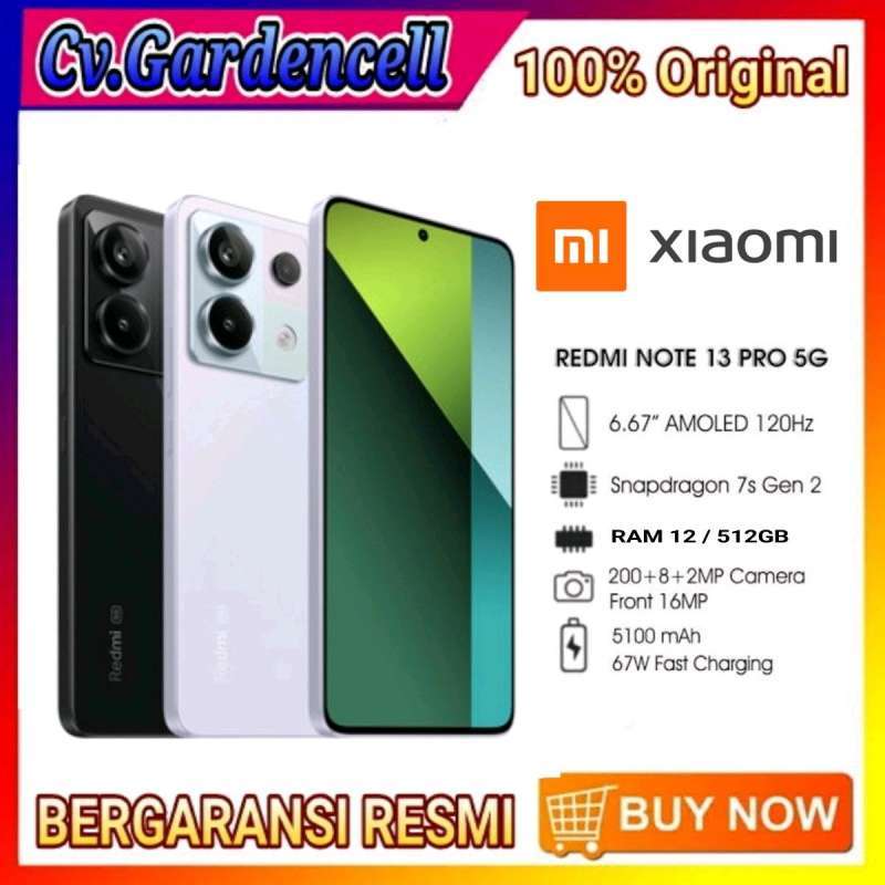 Jual Xiaomi Redmi Note 13 Pro 5g Ram 12/512gb Garansi Resmi - Aurora ...