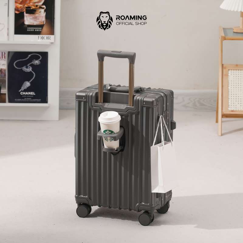 Promo [new Arrival] Roaming Koper Size Kabin Dan Bagasi R099 - White ...