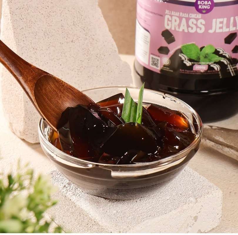 Jual Grass Jelly Boba King / Cincau Hitam 2kg - Tester 250gr Di Seller ...