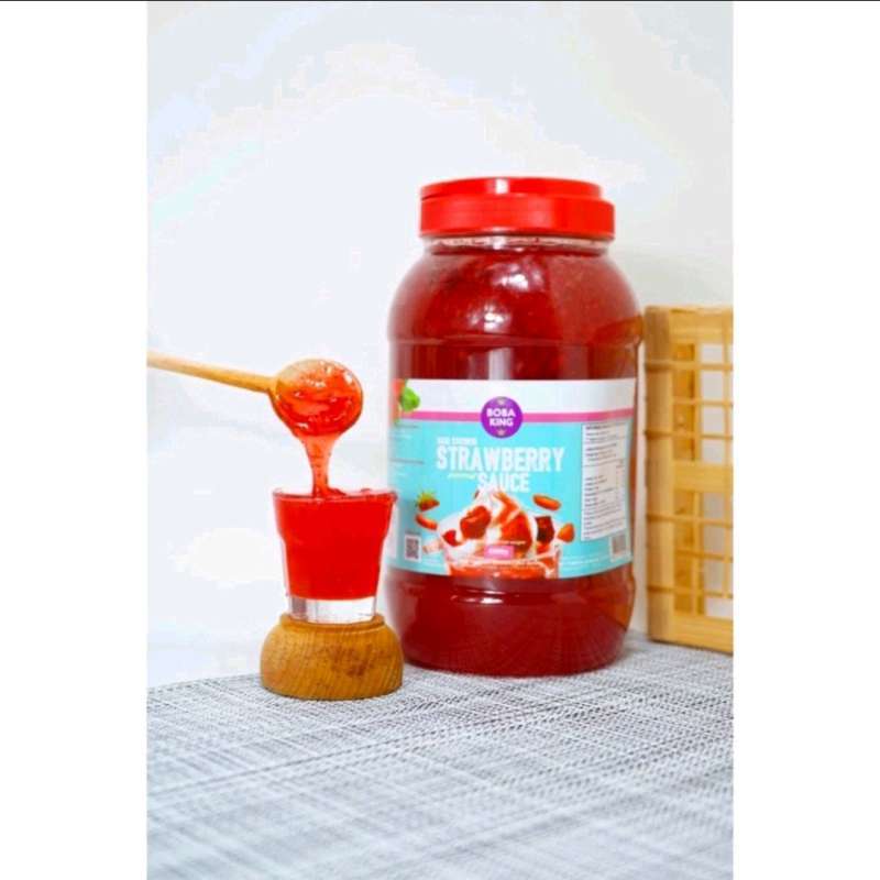Jual Boba King Sauce Puree Jam - Strawberry Sauce / Strawbery Jam ...