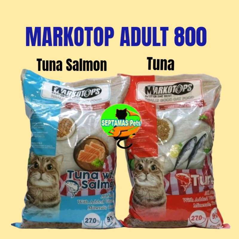 Jual Makanan Kucing Kering Markotop Tuna Adult & Kitten 800 Gram - Tuna ...