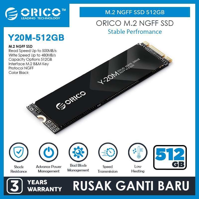 Jual Orico M.2 Sata M.2 Ngff Ssd 128gb/256gb/512gb/1tb/2tb/4tb - Y20m - Y20m-512gb Di Seller ...