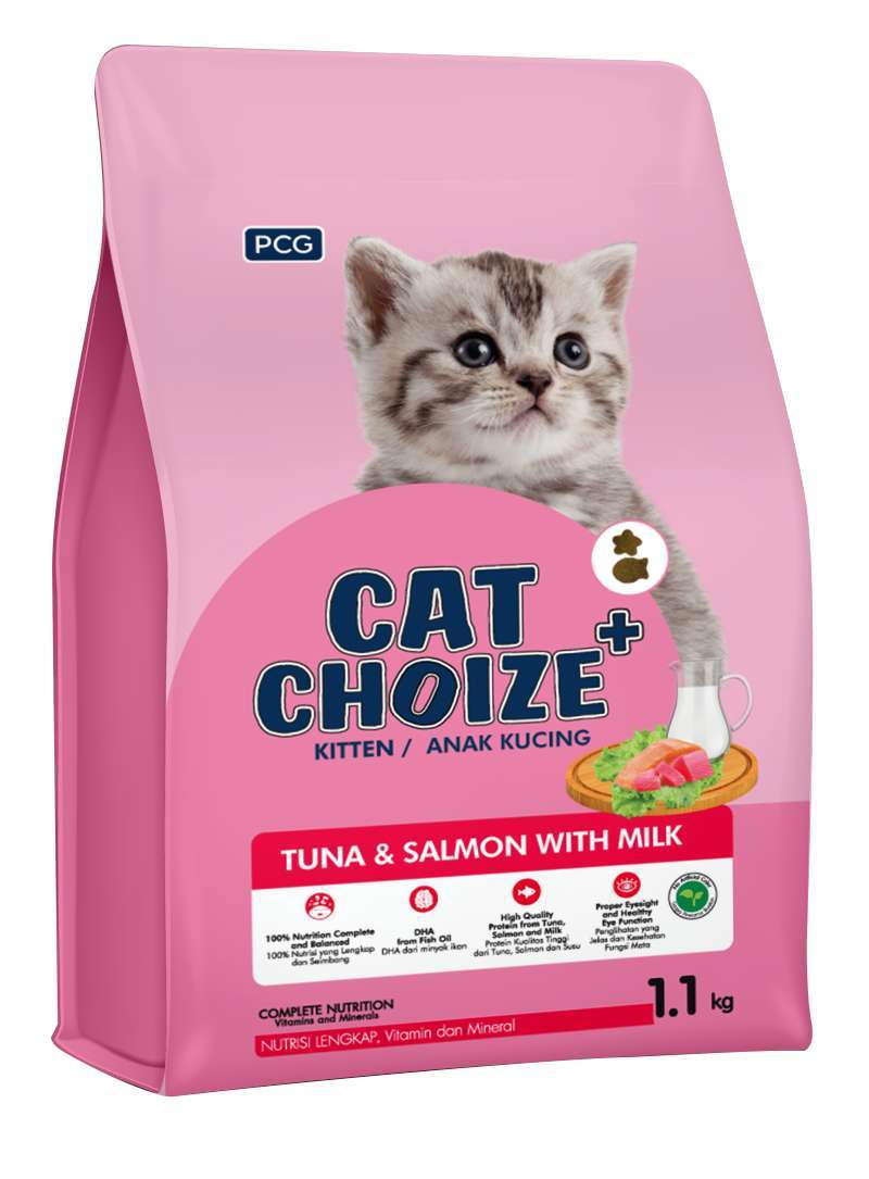 Promo Cat Choize Plus Dry Kitten Food Tuna & Salmon With Milk [1.1 Kg ...