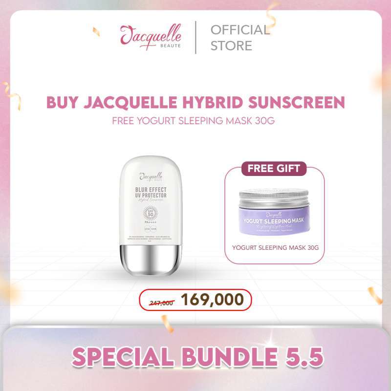 Jual [bundle Payday] Jacquelle Blur Effect Uv Protector : Hybrid Sunscreen Spf 50 Pa++++ Free ...