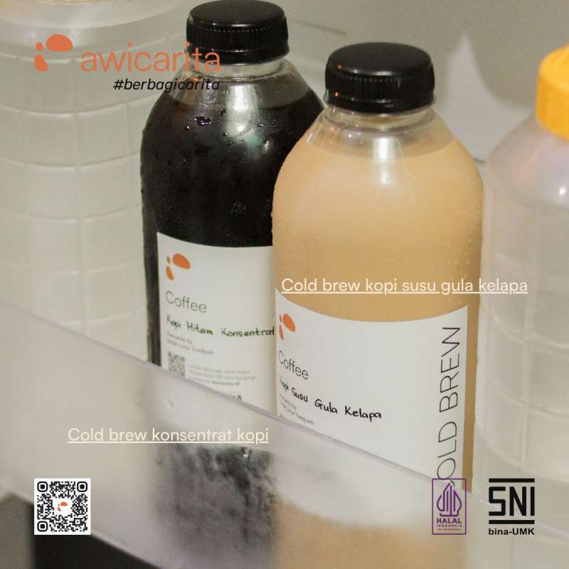 Promo Awicarita Cold Brew Kopi Susu Gula Kelapa - Kemasan Botol 1 Liter ...