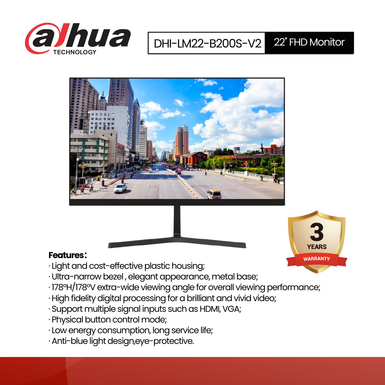 Promo Dahua Dhi-lm22-b200s-v2 Monitor 22-inch Va Hdmi 100hz Diskon 37% ...