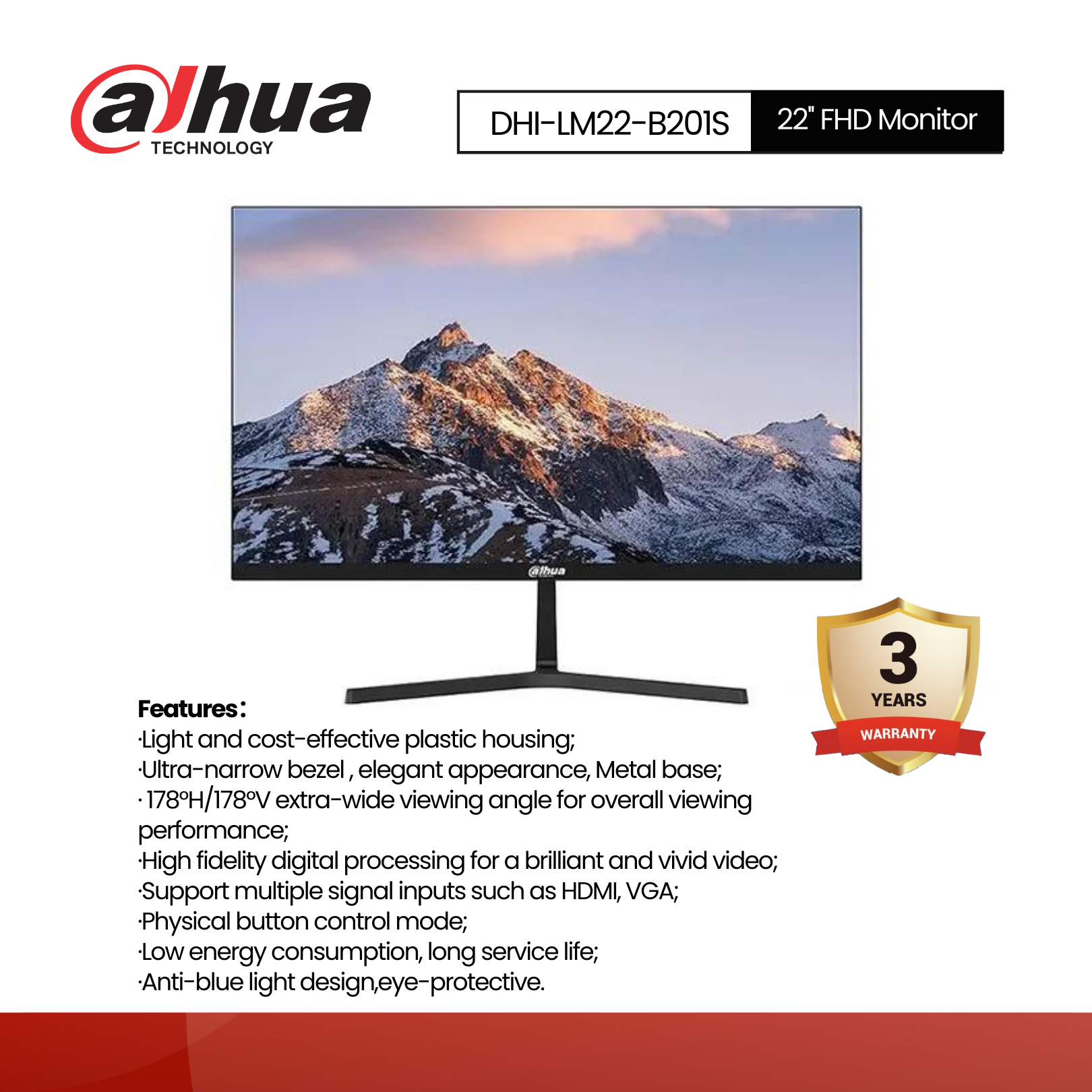 Promo Dahua Dhi-lm22-b201s Monitor 22-inch Ips Hdmi 100hz Diskon 34% Di ...