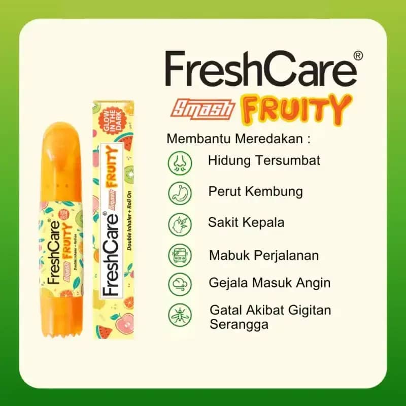 Jual Freshcare Smash 8 Ml - Minyak Angin Roll Double Inhaler - Fruity ...