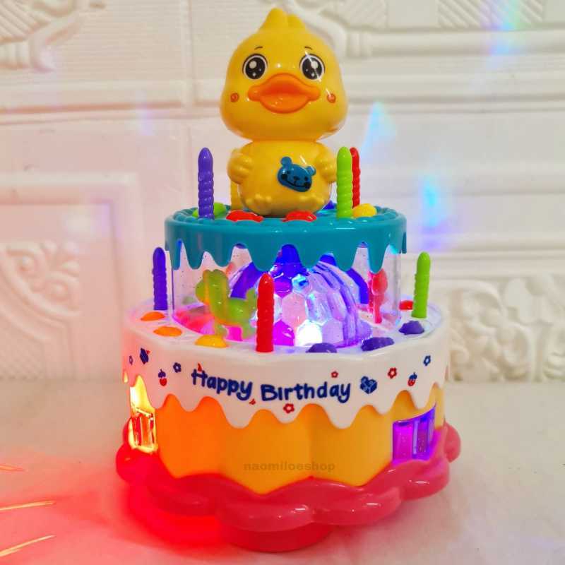 Jual Mainan Anak Duck Rotation Music Cake Kue Ulang Tahun Happy ...
