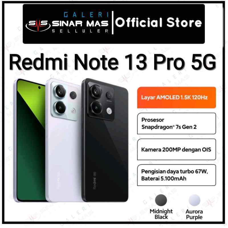 Jual Xiaomi Redmi Note 13 Pro 5g Smartphone [8gb/256gb] New Garansi ...