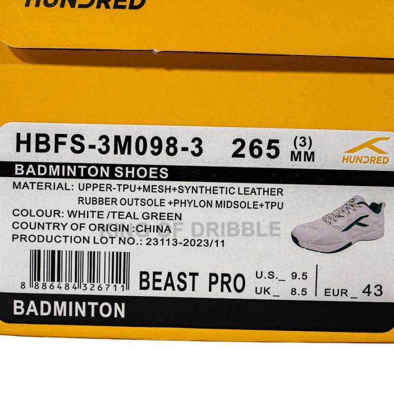 Promo Sepatu Badminton/bulu Tangkis Hundred Beast Pro Hbfs-3m098-3 ...
