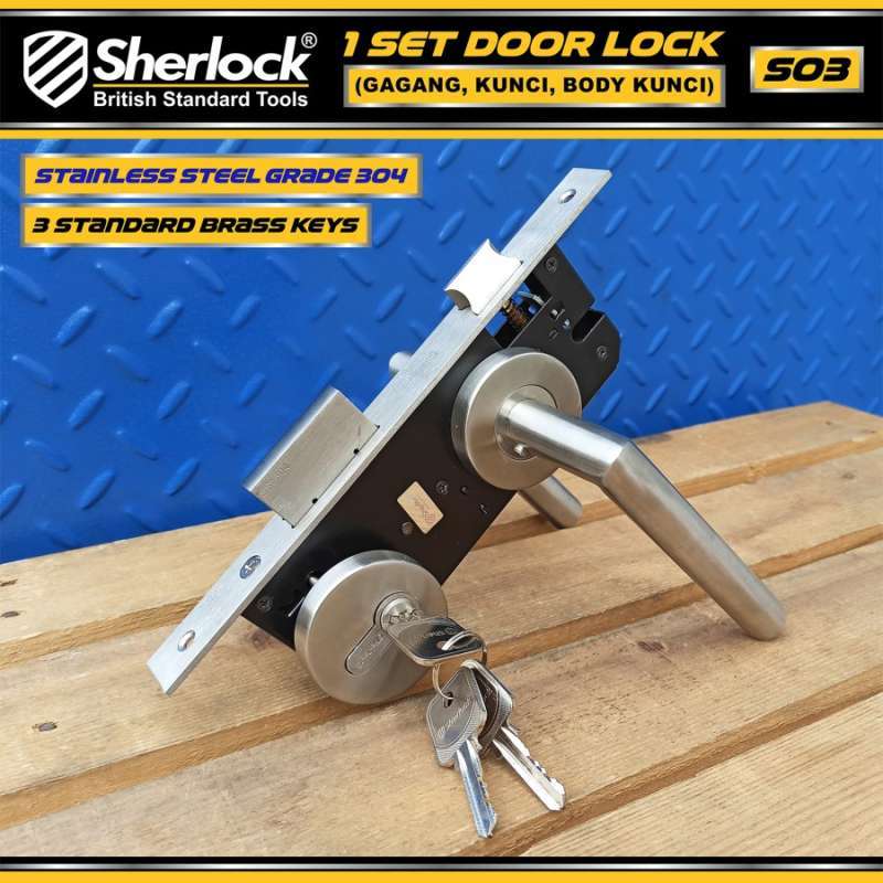 Jual Complete Handle Set Gagang Pintu Kunci Standard Stainless 304 Type S03 Di Seller Sherlock ...