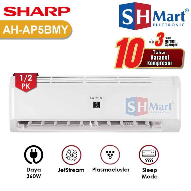 Jual Ac Sharp 1/2 Pk Standart Ahap5bmy Plasmacluster Garuda Series Garansi Resmi Di Seller ...
