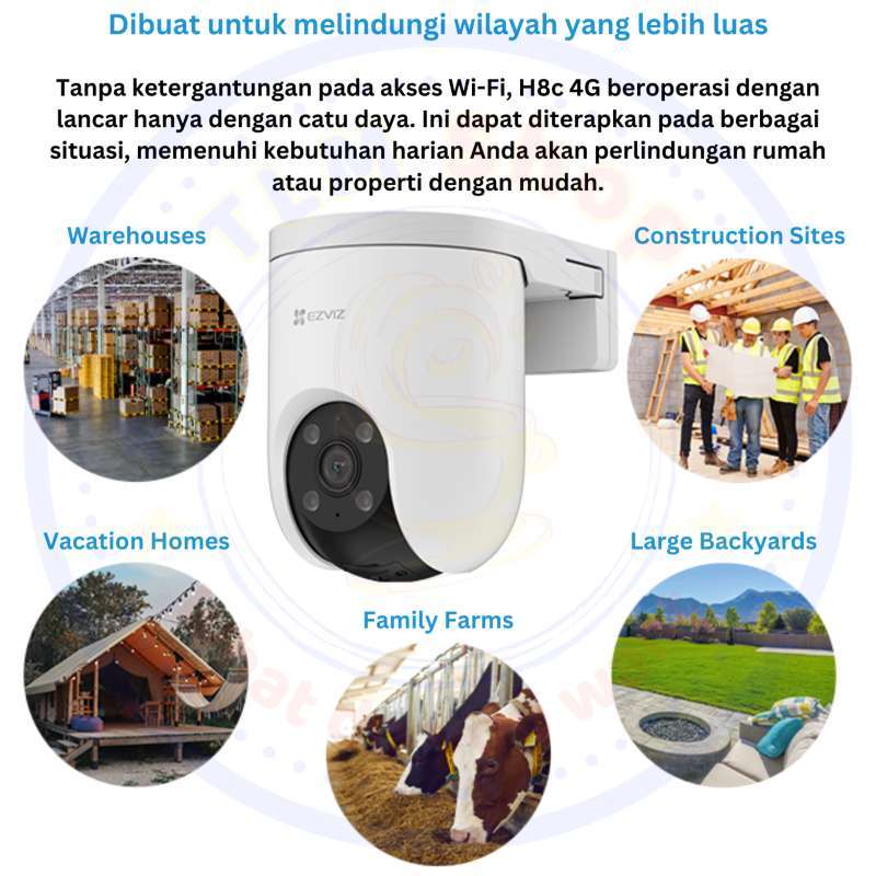 Jual Ezviz H8c 4g Simcard 2k Resolution 3mp Smart Home Wifi Ip Camera ...
