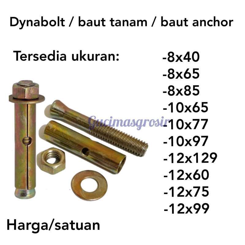 Promo Dynabolt Tembok Wowo \ Baut Anchor \ Baut Tanam Wowo \ Dinabolt ...