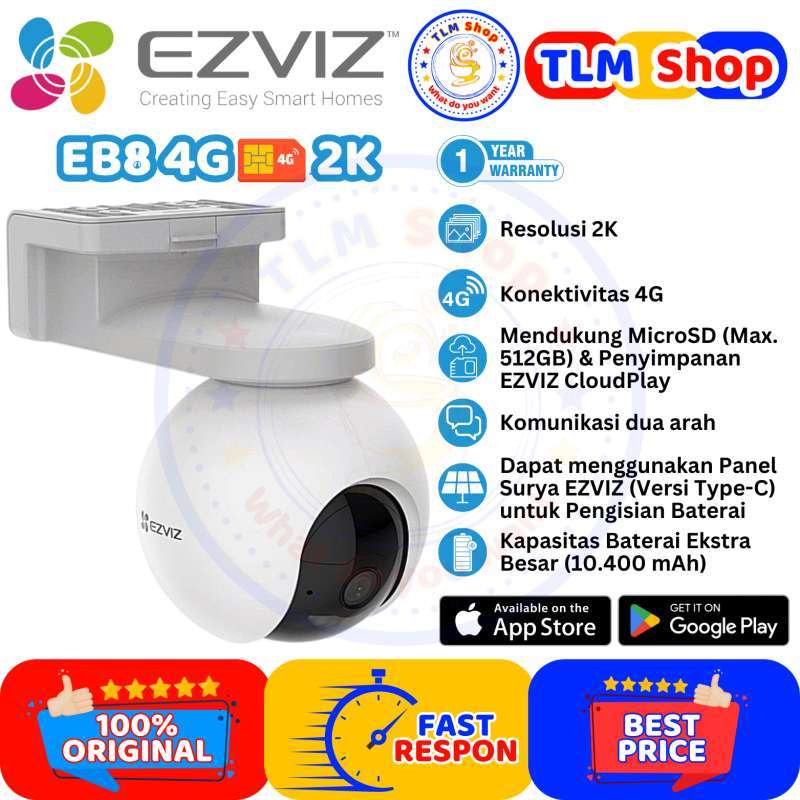 Jual Ezviz Eb8 4g Simcard 2k 3mp Smart Home Ip Camera Cctv Outdoor ...
