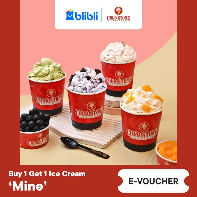 Promo Cold Stone Creamery - Buy 1 Get 1 Ice Cream Mine - Mall Kota ...