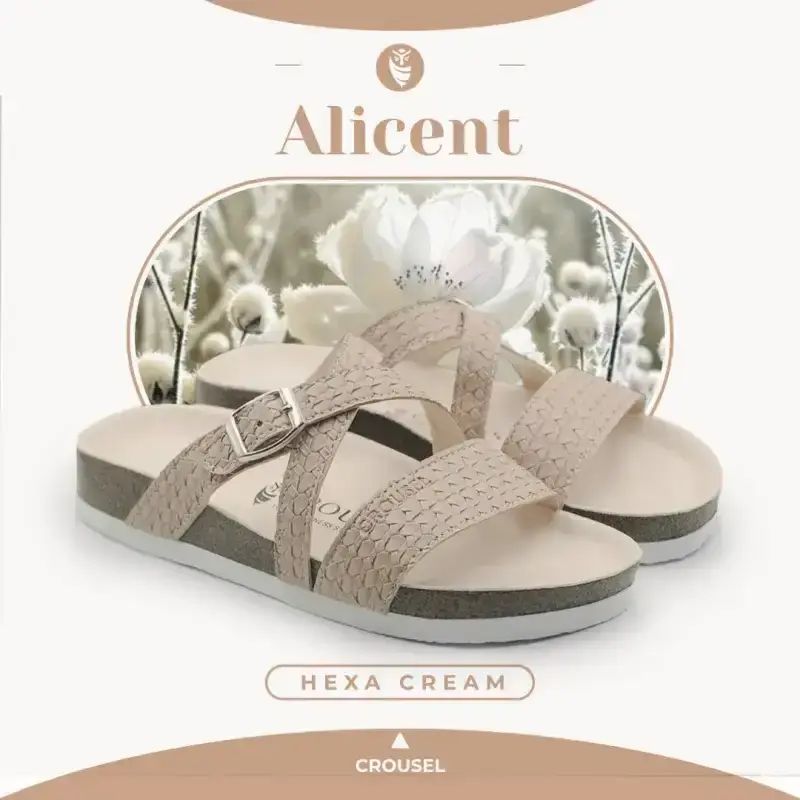 Promo Crousel Sandal Casual \ Women - Alicent Hexa Cream Diskon 47% Di ...