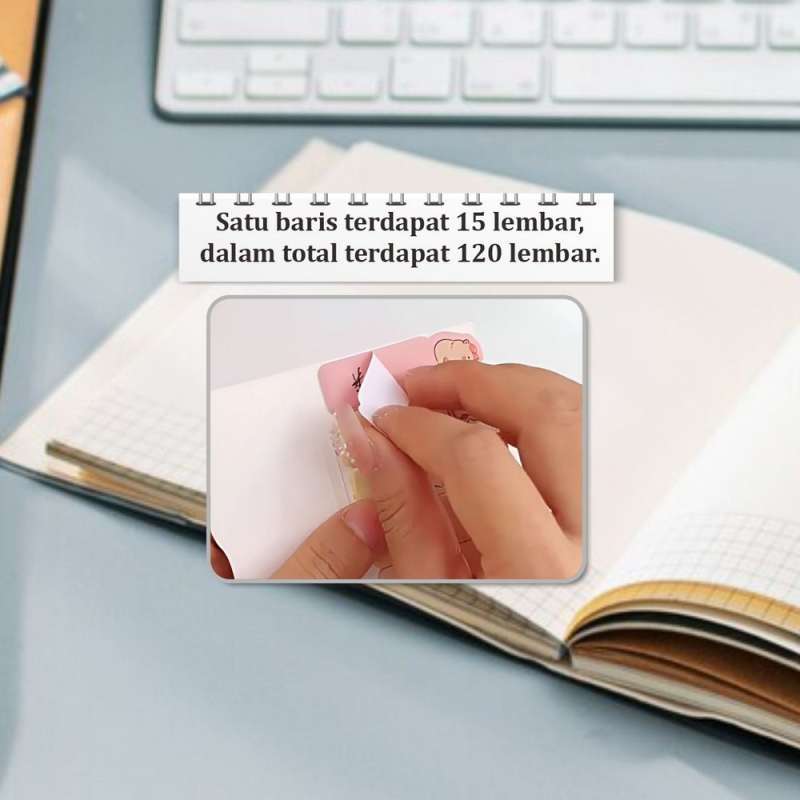 Promo Oem Sk-a95 Sticky Notes Motif Capybara Lucu 8 Baris Pembatas Buku ...