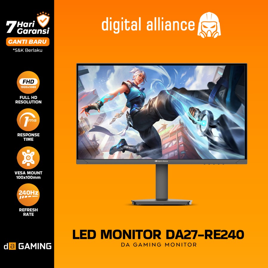 Promo Digital Alliance Da27-re240 27 Fhd Ips 240hz 1ms 99% Srgb Gaming ...