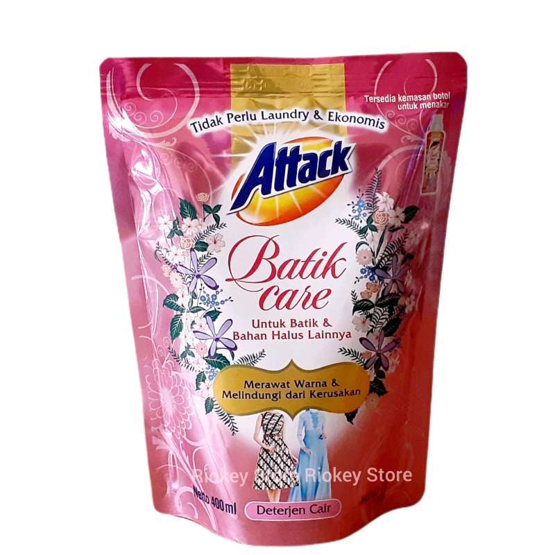 Jual Attack Batik Care 400 Ml Refill Deterjen Cair Attack Batik Care ...
