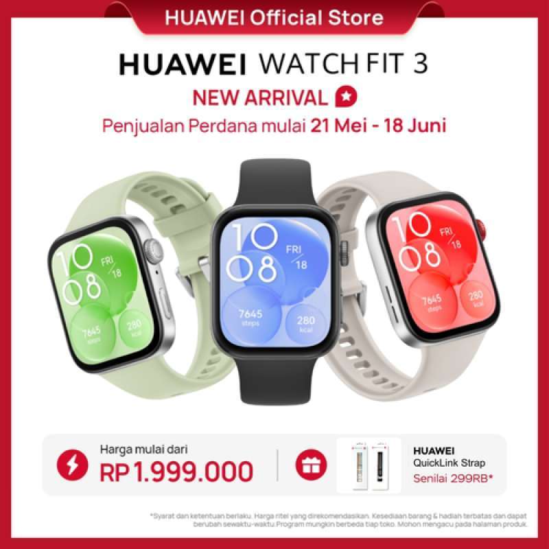 Jual Huawei Watch Fit 3 Garansi Resmi - White Di Seller Maju Hardware Group Official Store ...