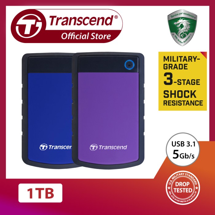 Promo Transcend External Hdd Storejet 25h3 [1tb] Diskon 1% Di Seller ...